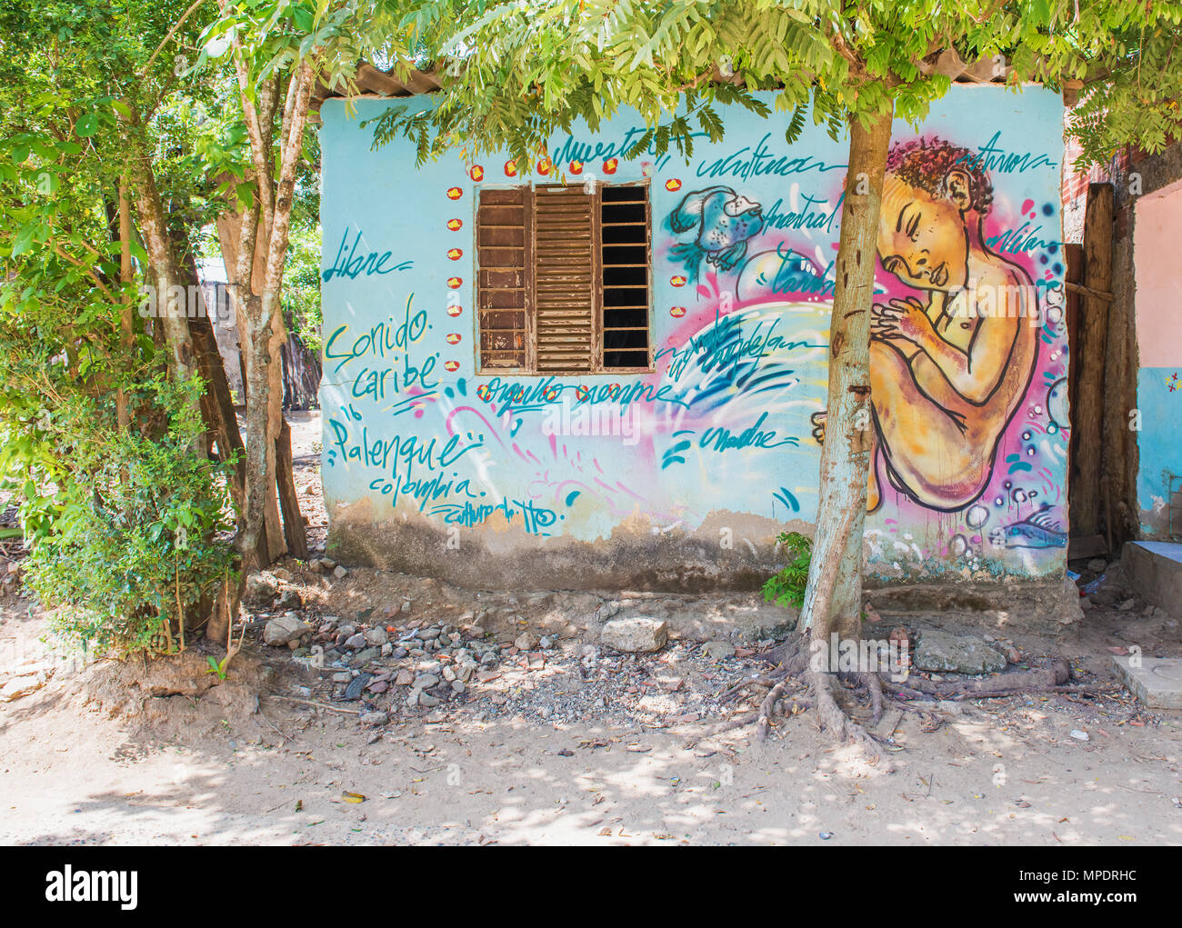 San Basilio de Palenque, Colombia - March 25, 2017: It is the first ...