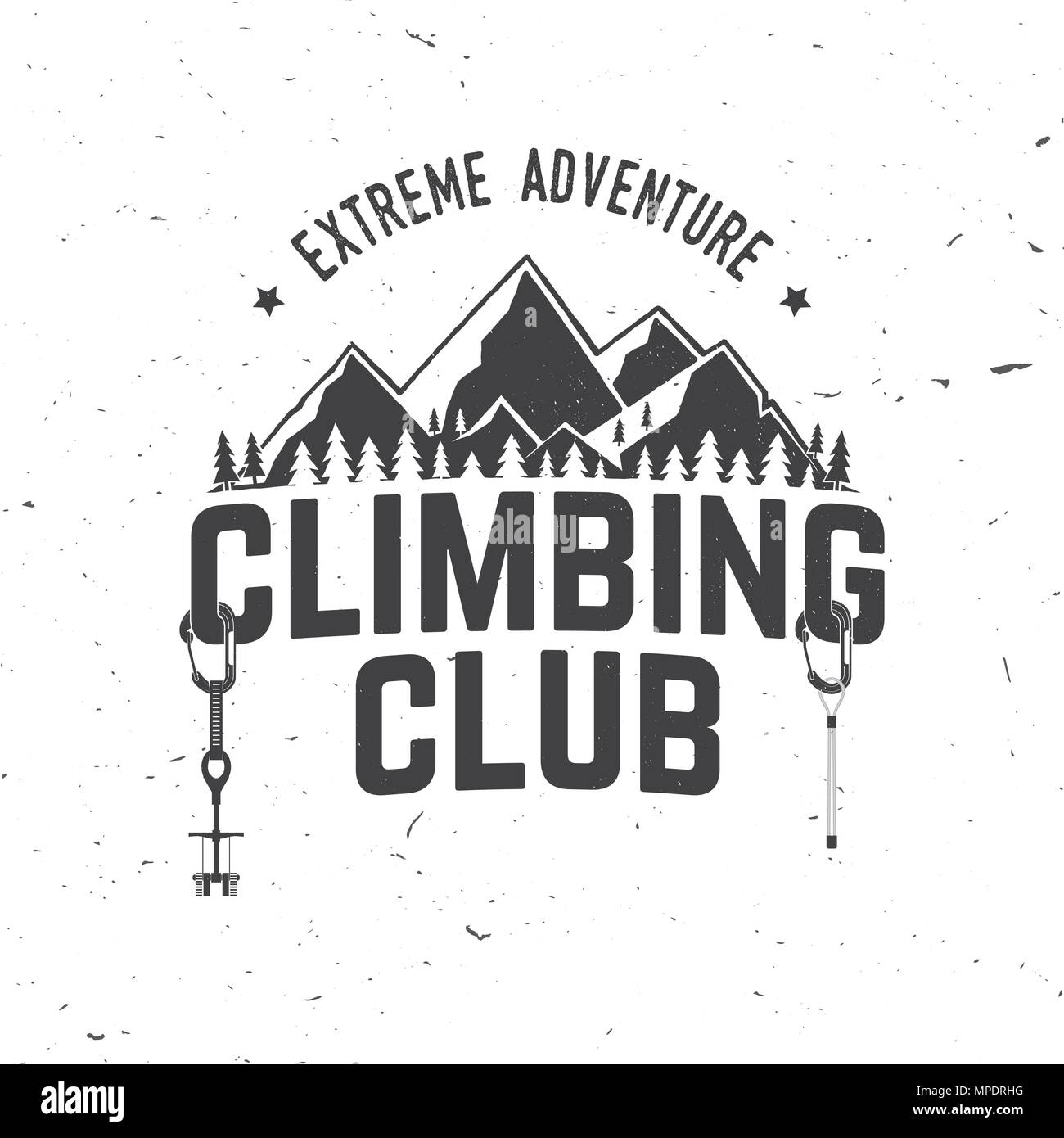 Climbing Club badge. Vector. Concept for shirt or logo, print, stamp or ...