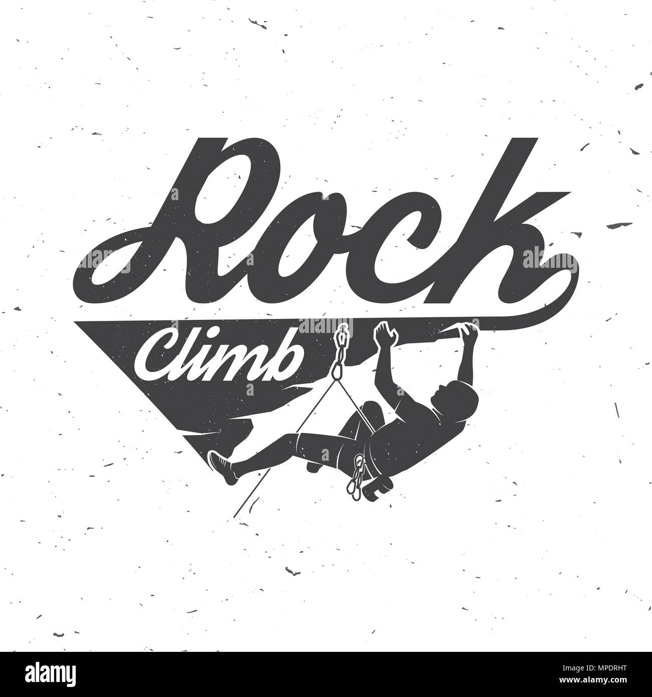Rock climbing logo man climb hi-res stock photography and images - Alamy