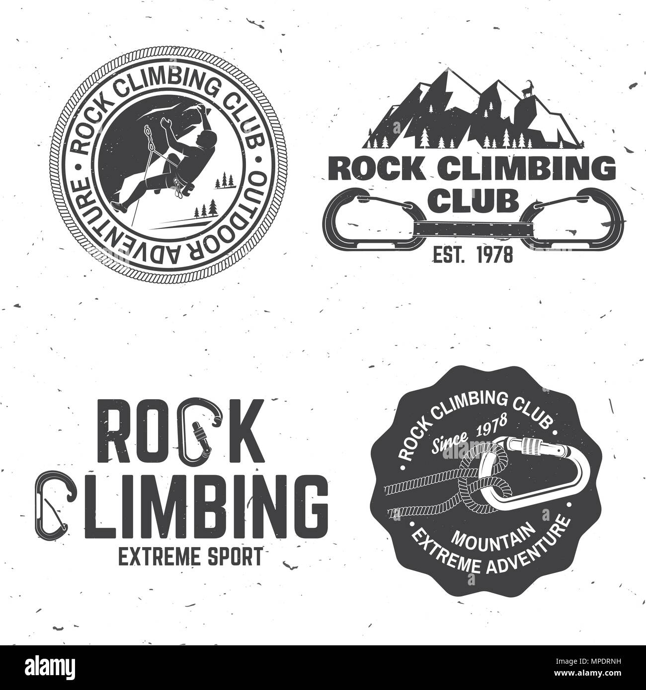 Set of Rock Climbing club badges. Vector illustration. Concept for ...