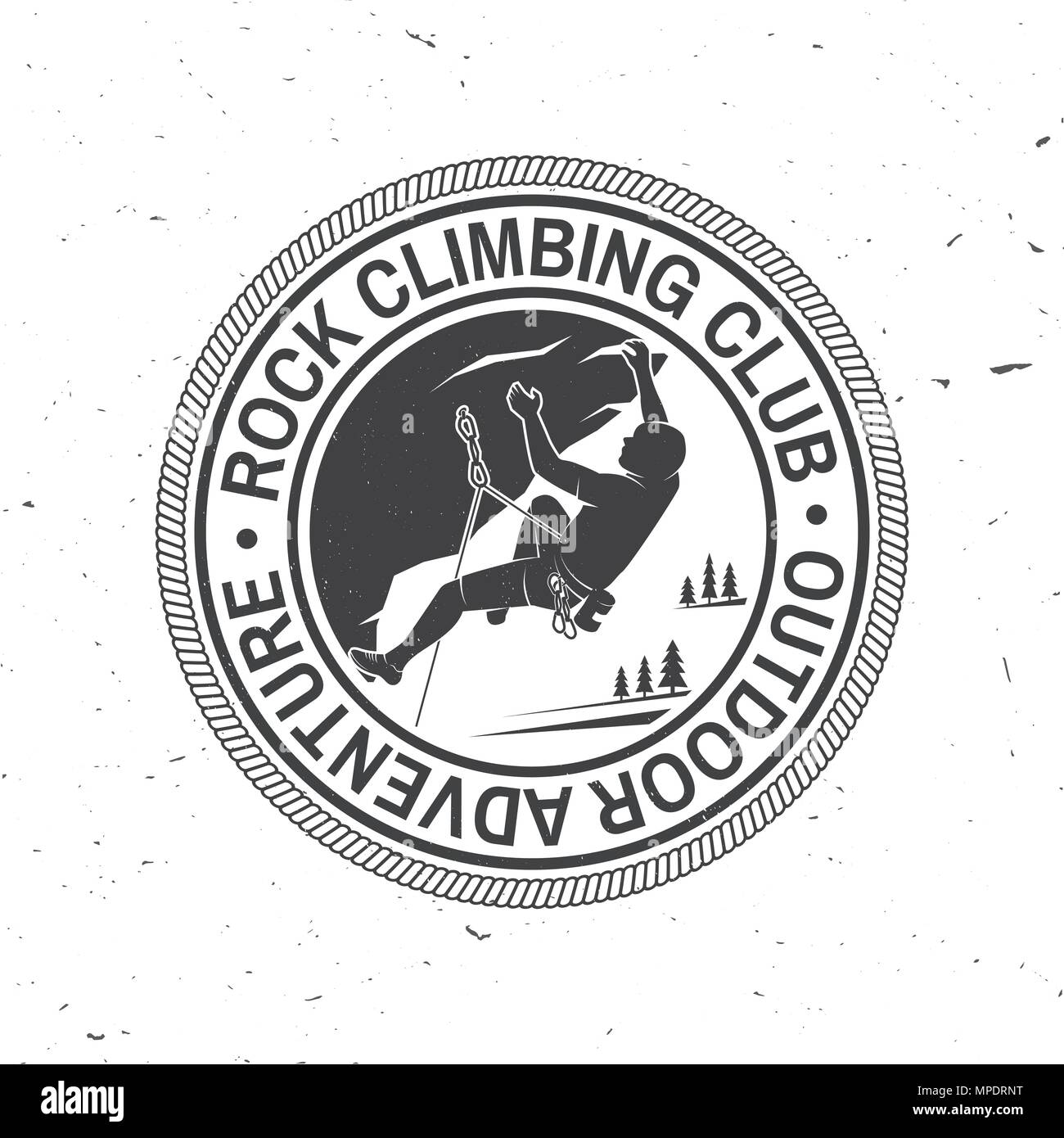 Rock Climbing club badge. Vector illustration. Concept for shirt or ...