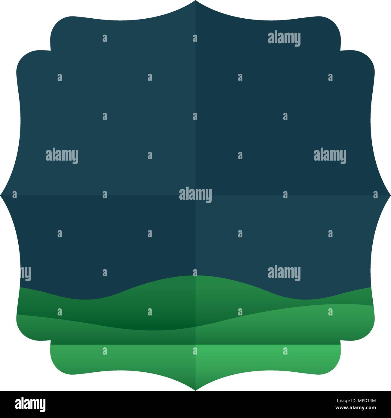elegant frame with landscape scene vector illustration design Stock ...