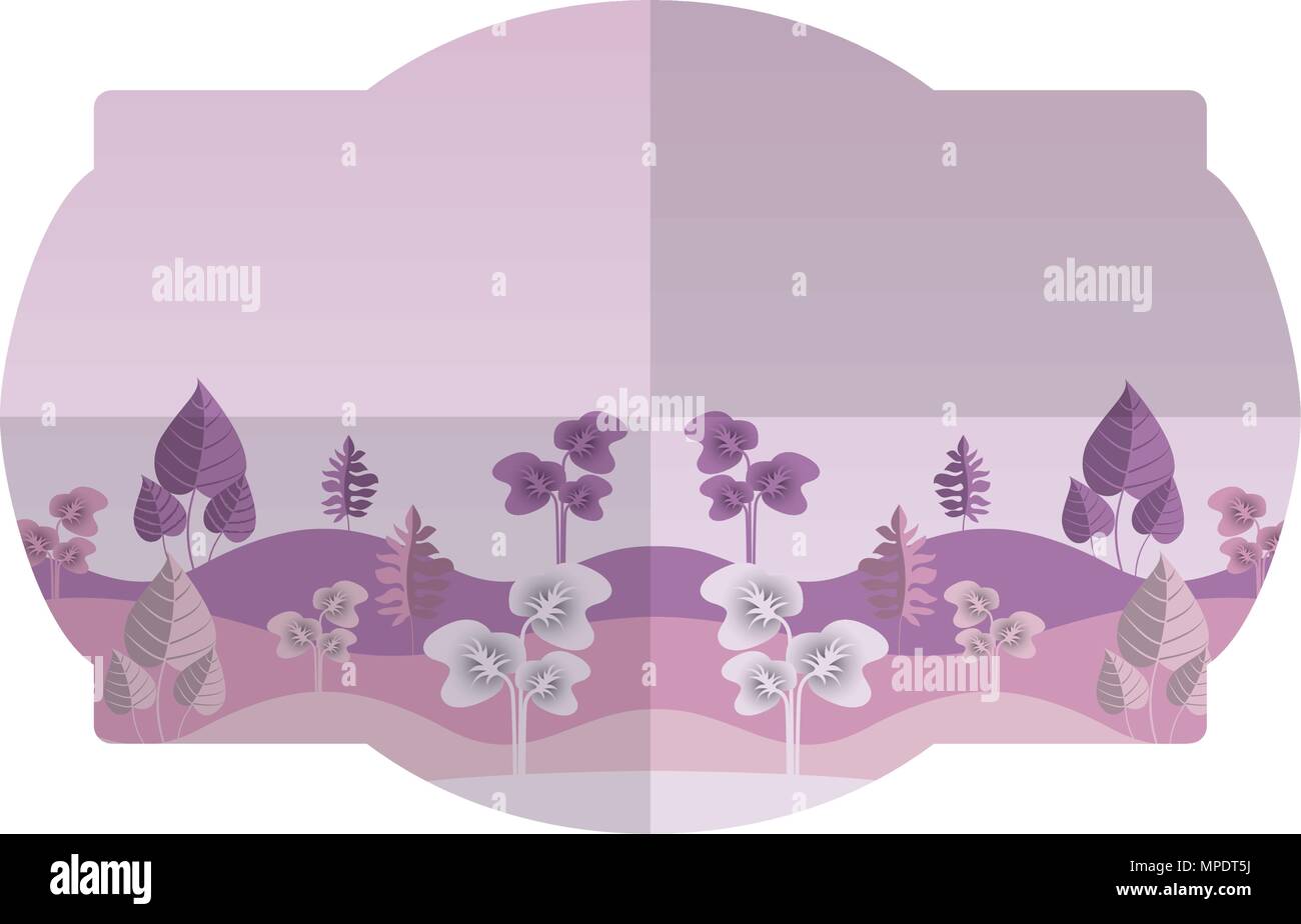 elegant frame with landscape scene vector illustration design Stock ...