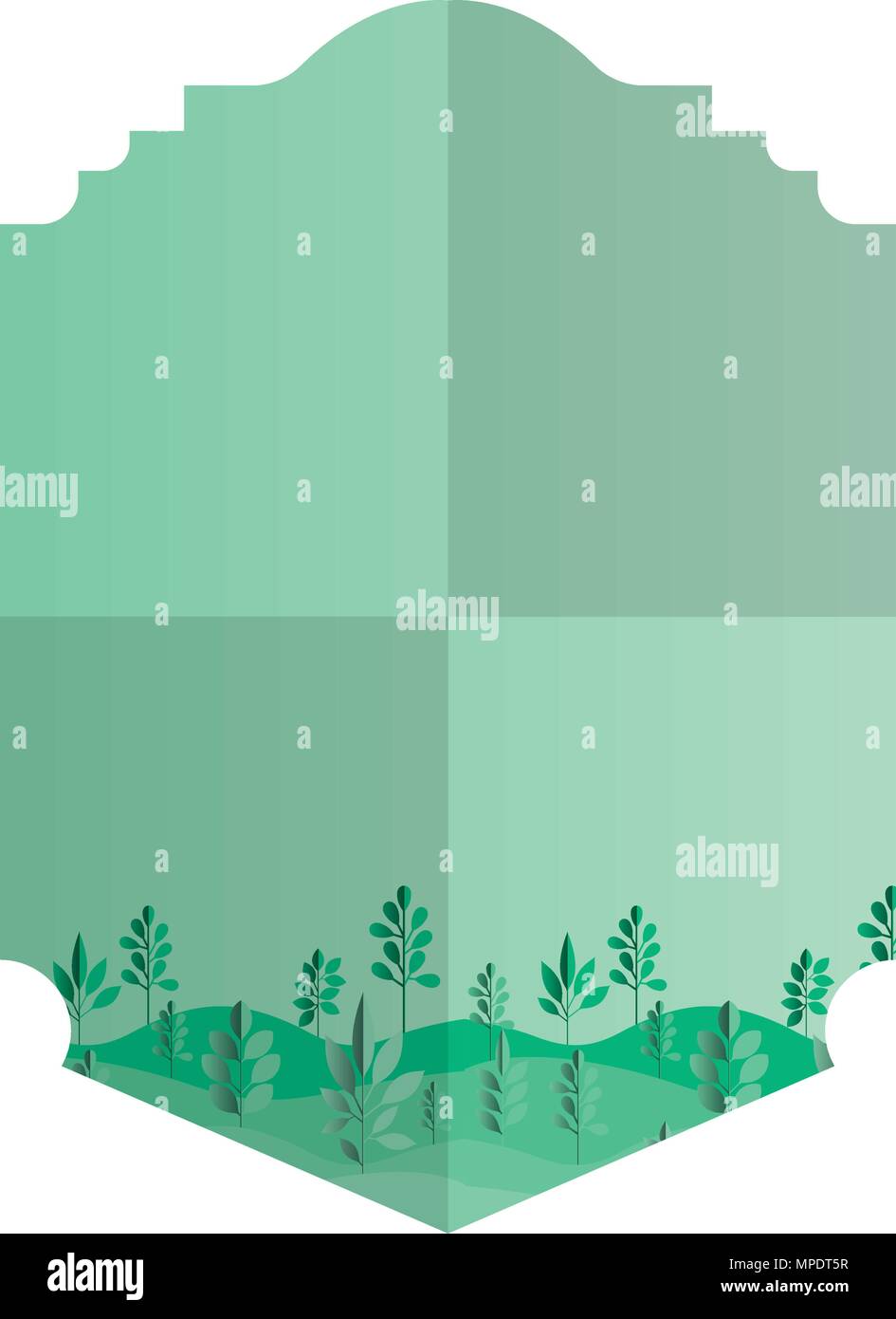 elegant frame with landscape scene vector illustration design Stock ...
