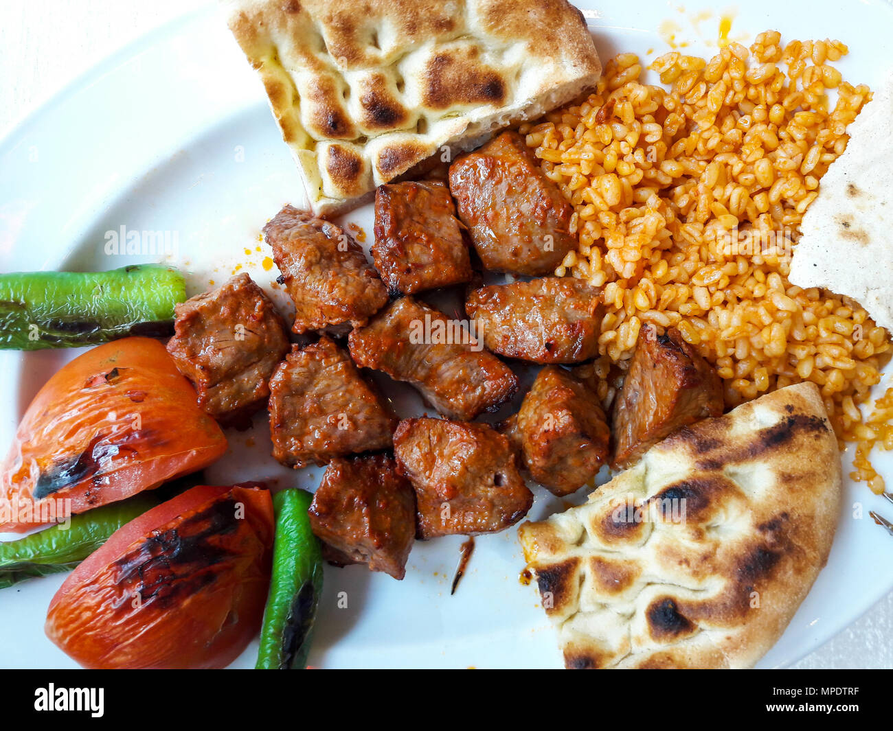 Turkish Kebab Lamb Meat / Kuzu Sis. Traditional Food Stock Photo - Alamy