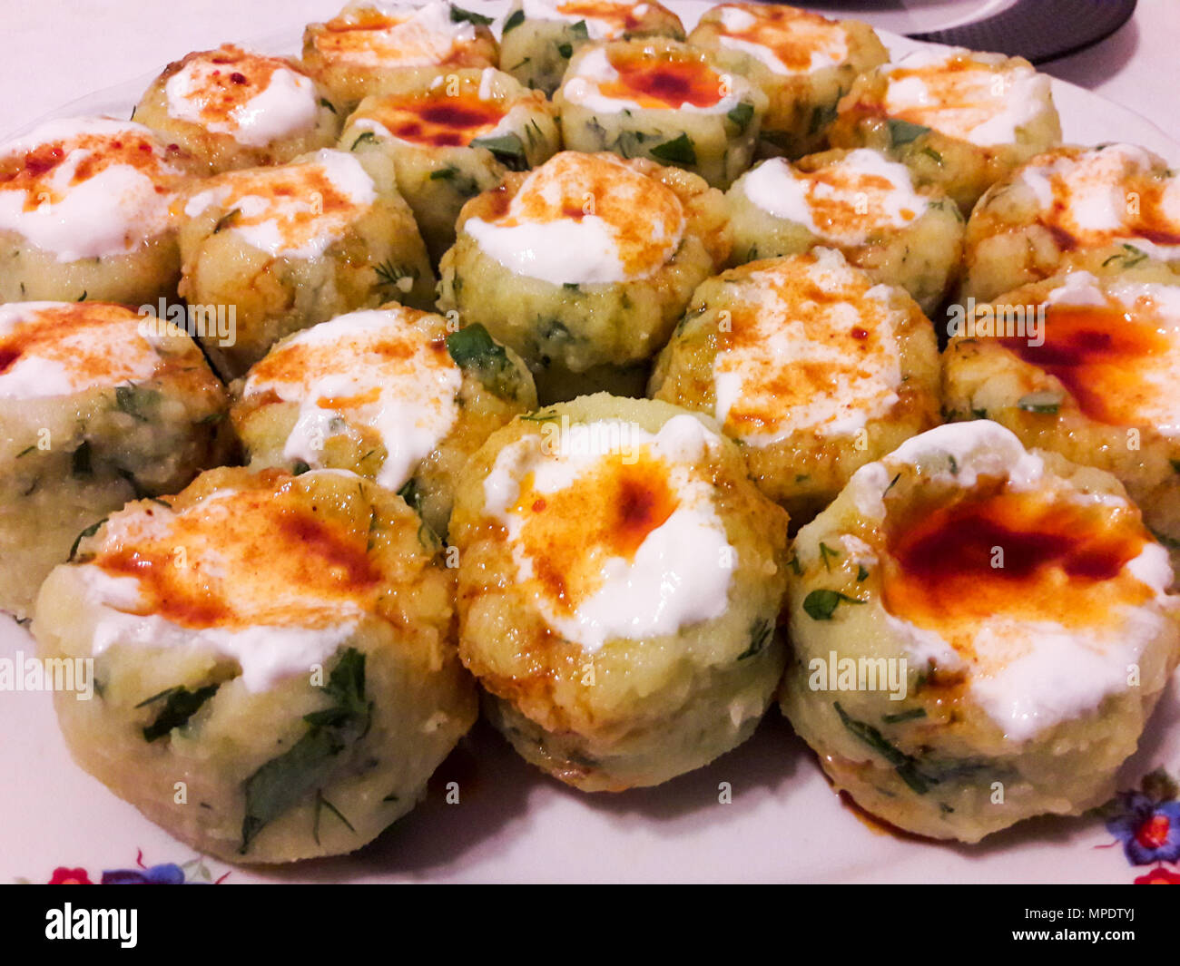 Turkish Potato Dumplings (Manti) with Yogurt and Sauce / Patates ...