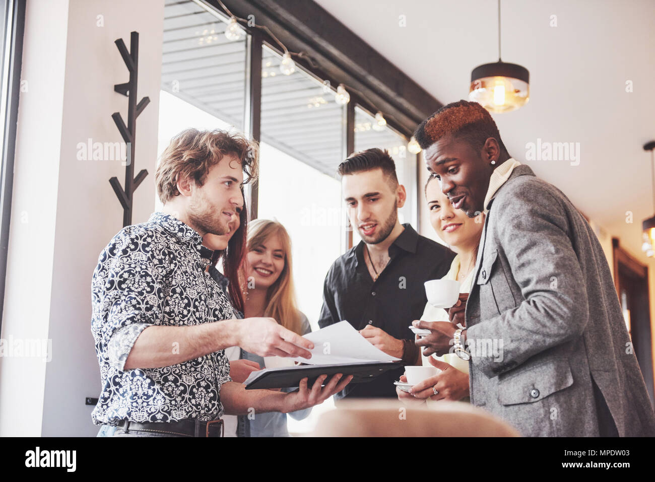 Coffee Break Business Cafe Celebration Event Party. Teamwork ...