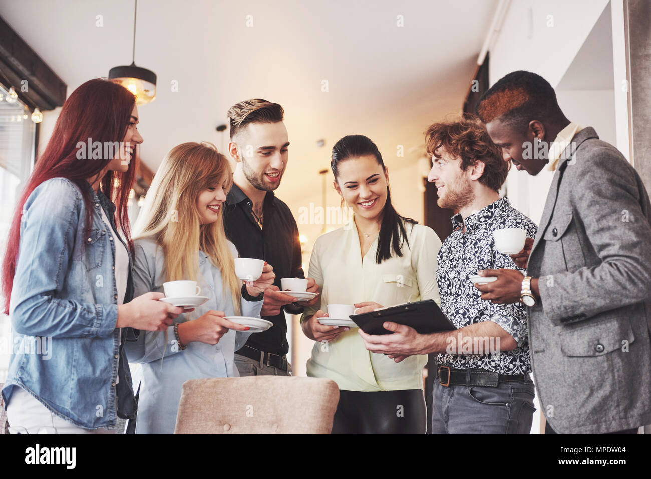 Coffee Break Business Cafe Celebration Event Party. Teamwork ...