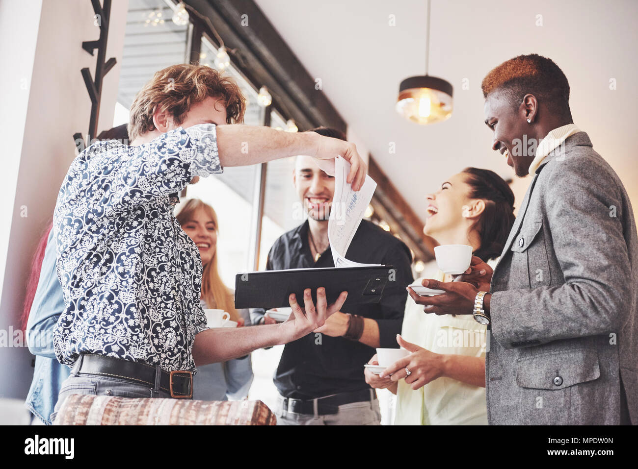 Coffee Break Business Cafe Celebration Event Party. Teamwork ...