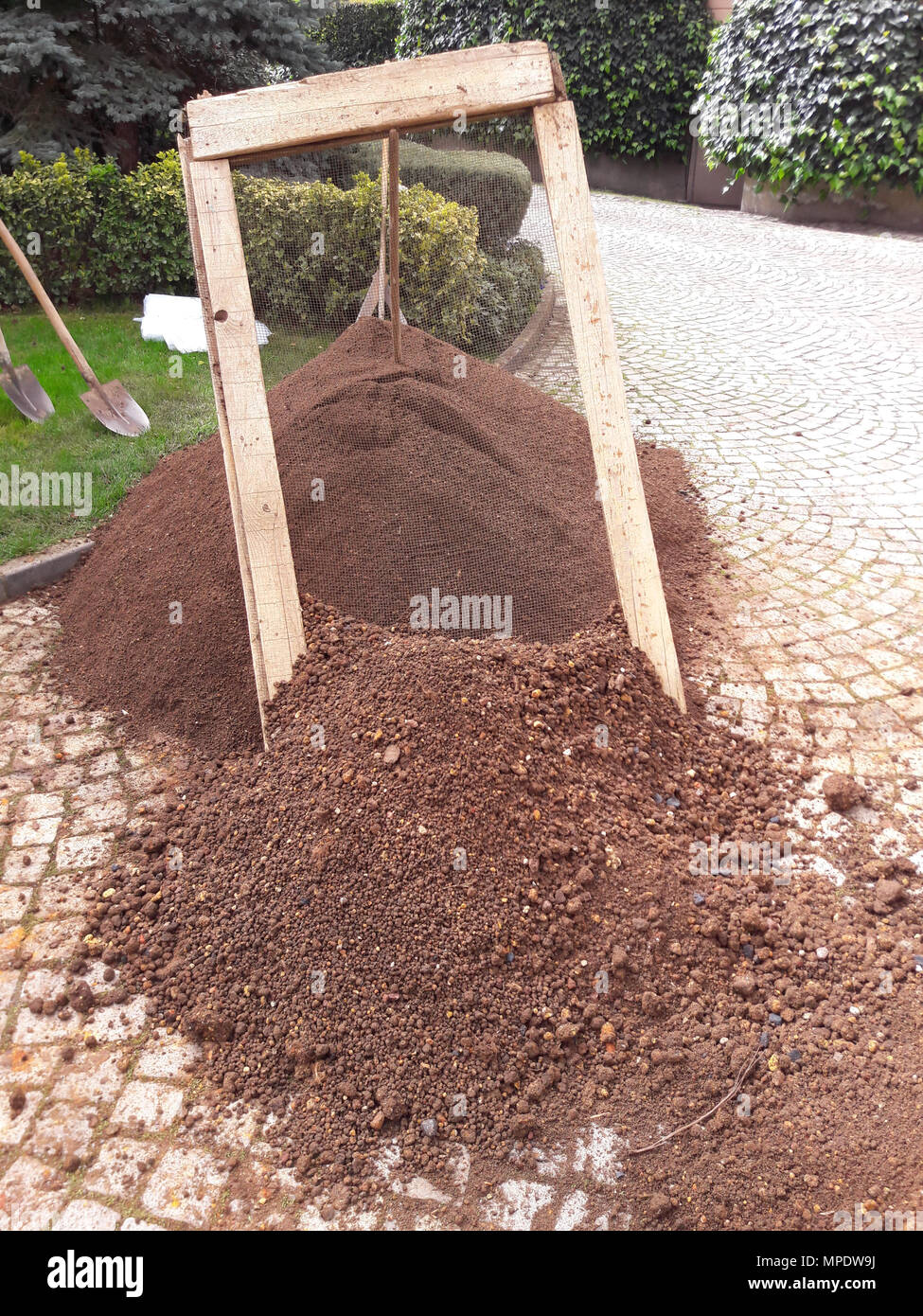 Ground Sieve for Botanical Garden. Object for Landscape Stock Photo - Alamy