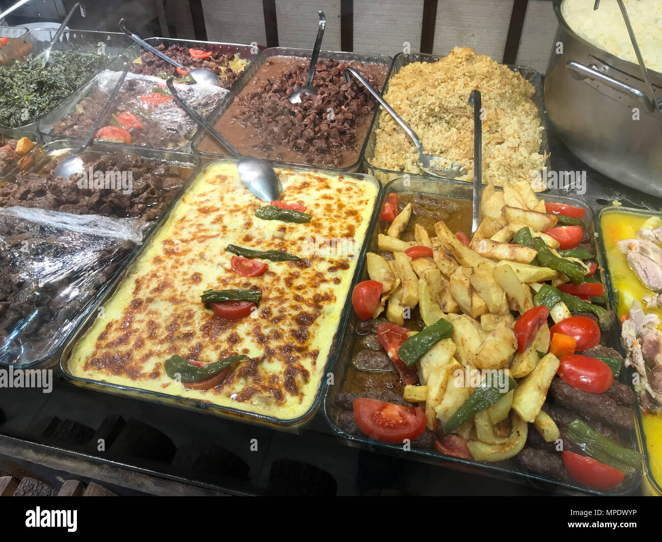 Traditional Turkish / Karadeniz Homemade Foods Served in Big Trays at ...