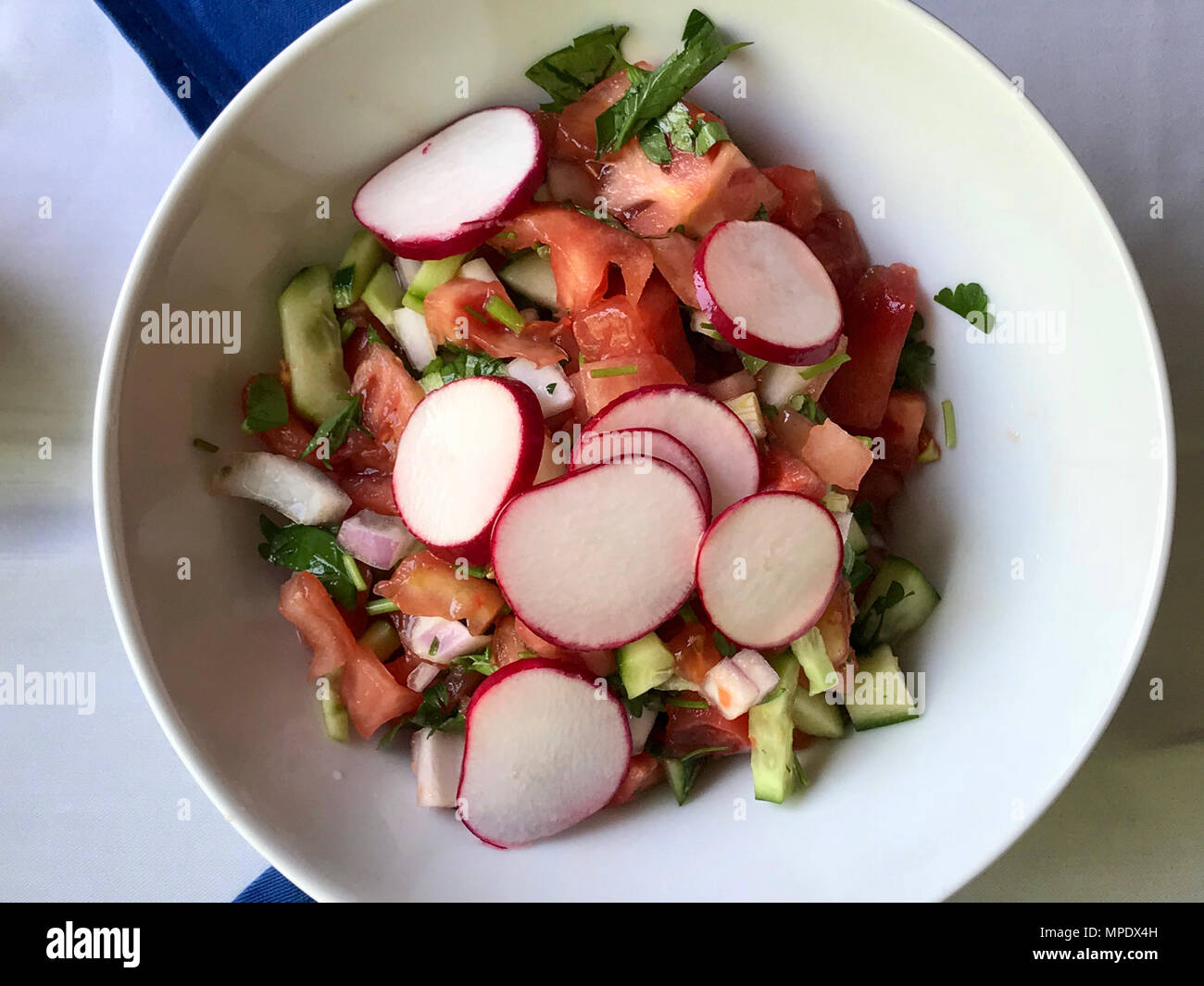 Fresh Radish Salad served at Restaurant. Organic Food Stock Photo - Alamy