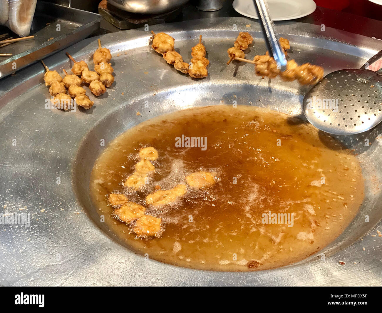 Turkish Street Food Fried Crispy Mussels / Midye Tava. Traditional Food ...