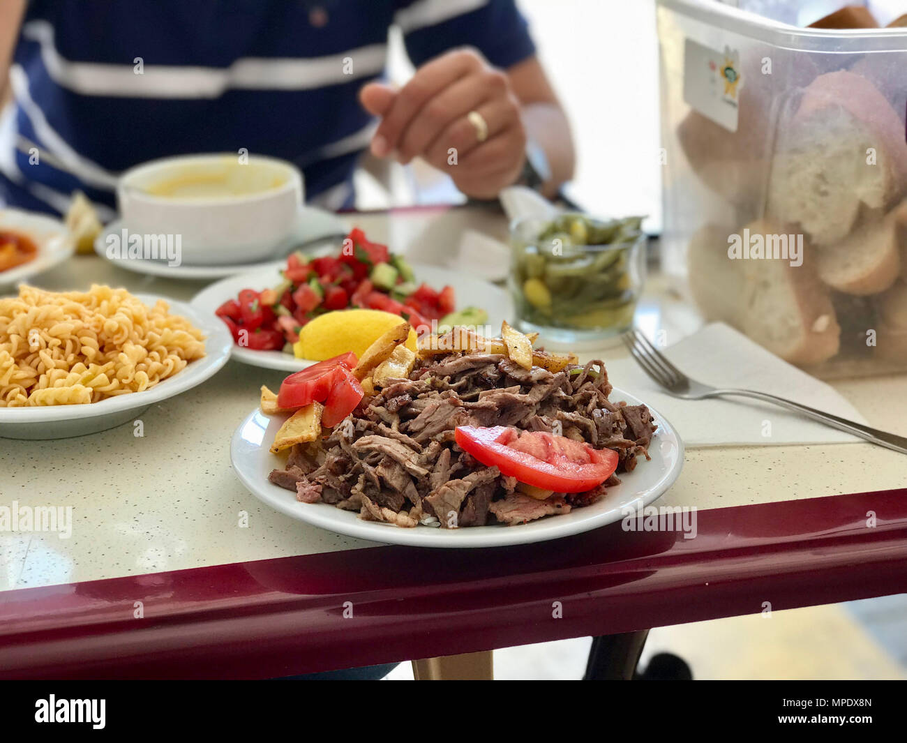 Turkish Meat Food Doner Kebab Portion / Kebap. Traditional Food Stock ...