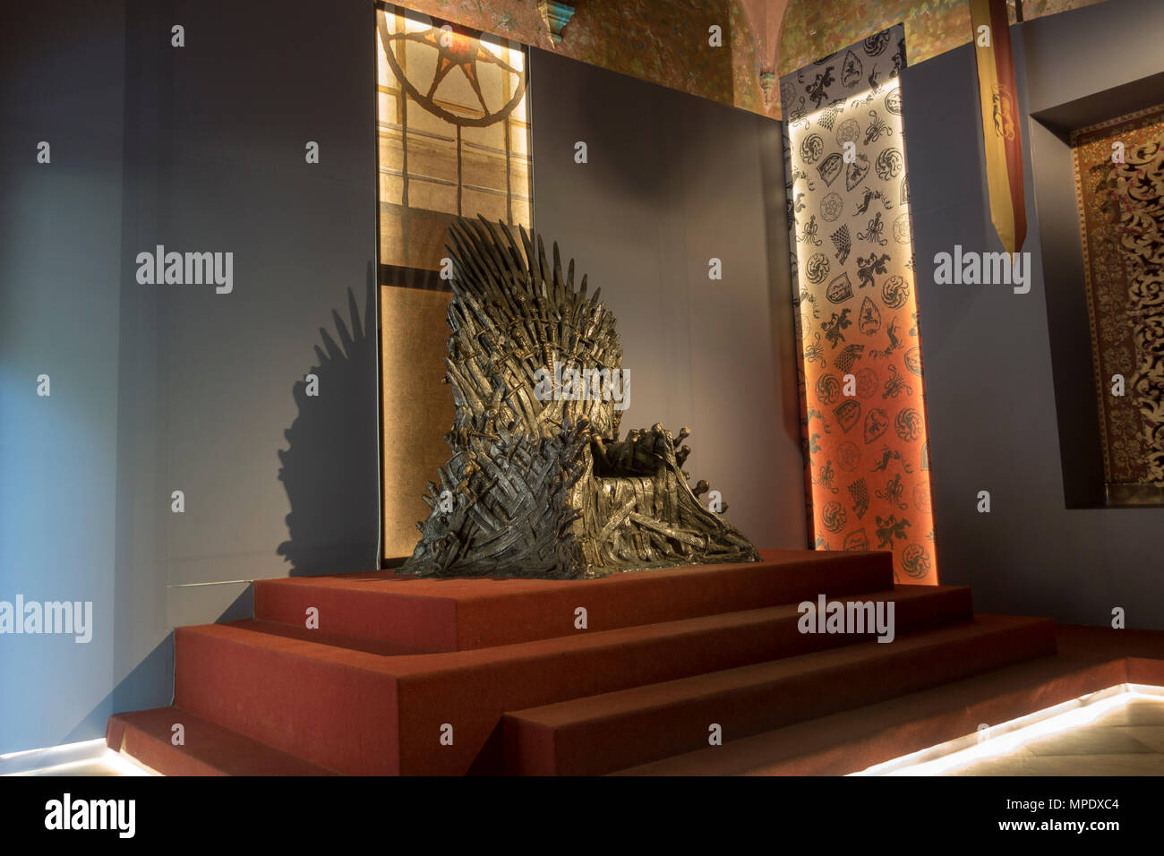 An Iron Throne prop used in the first series of Game of Thrones on ...