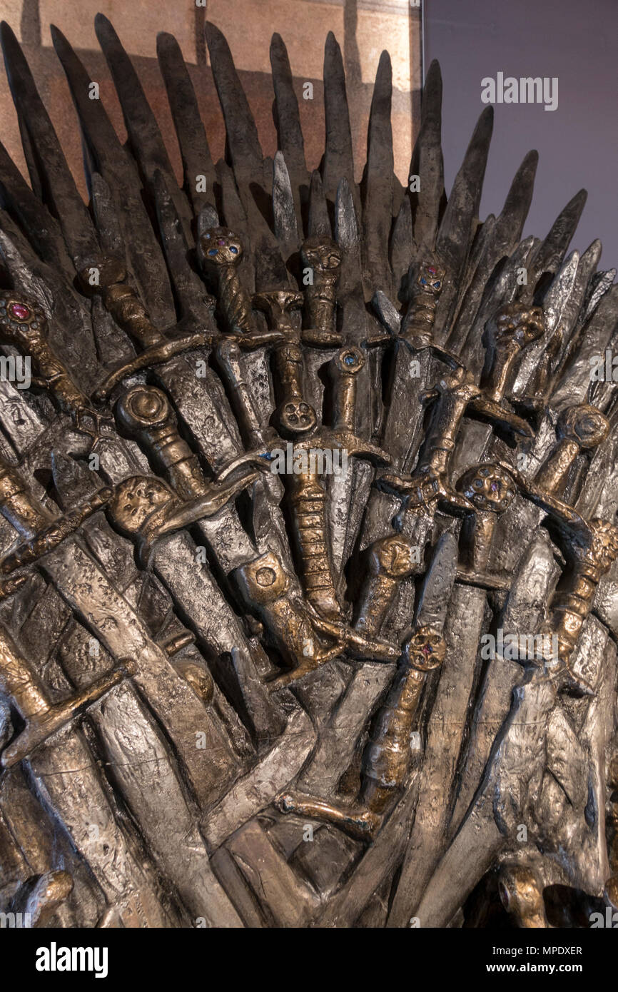 An Iron Throne prop used in the first series of Game of Thrones on ...