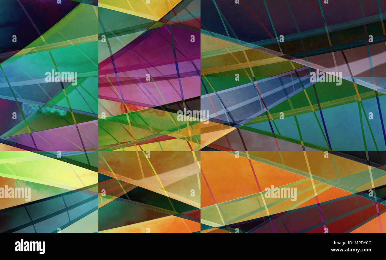 Colorful digital background art made with photo collage technique ...