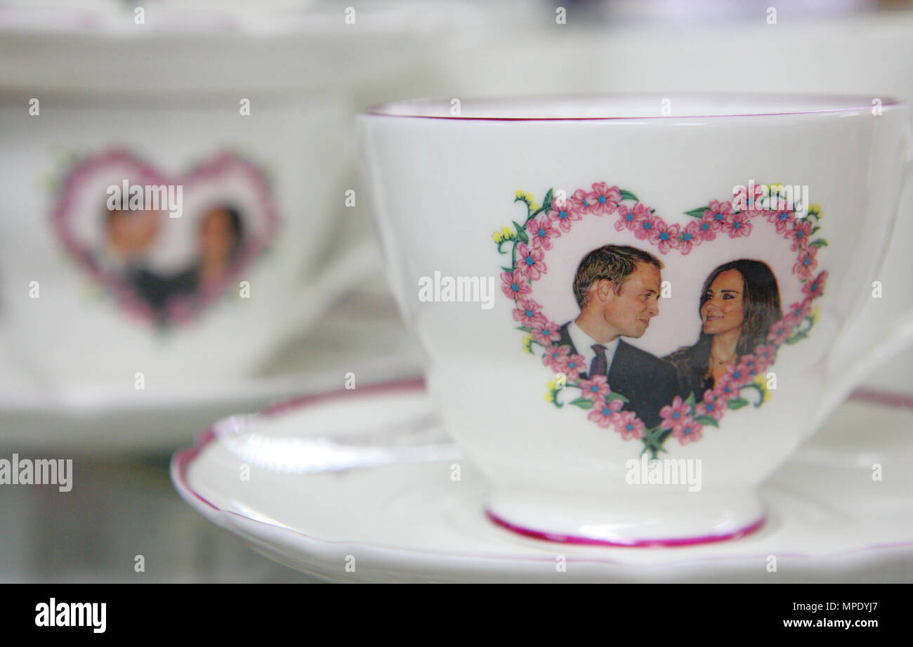 Commemorative memorabilia celebrating the Royal wedding of Prince ...
