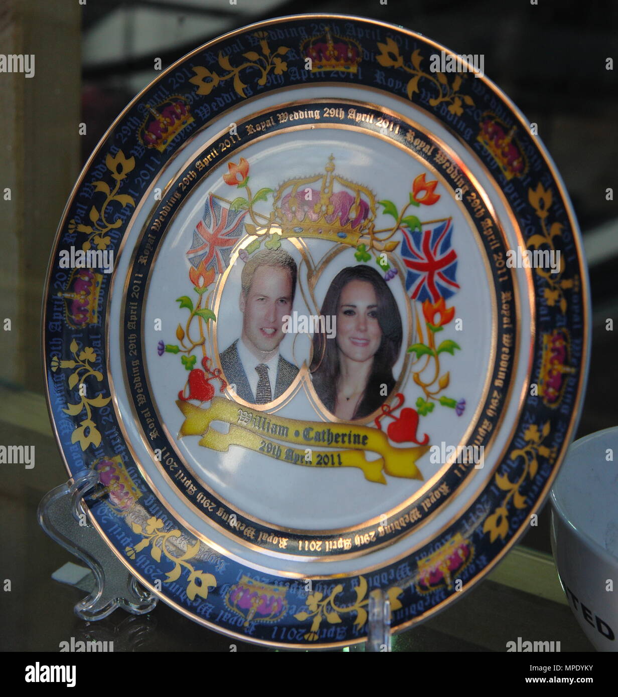Commemorative memorabilia celebrating the Royal wedding of Prince ...