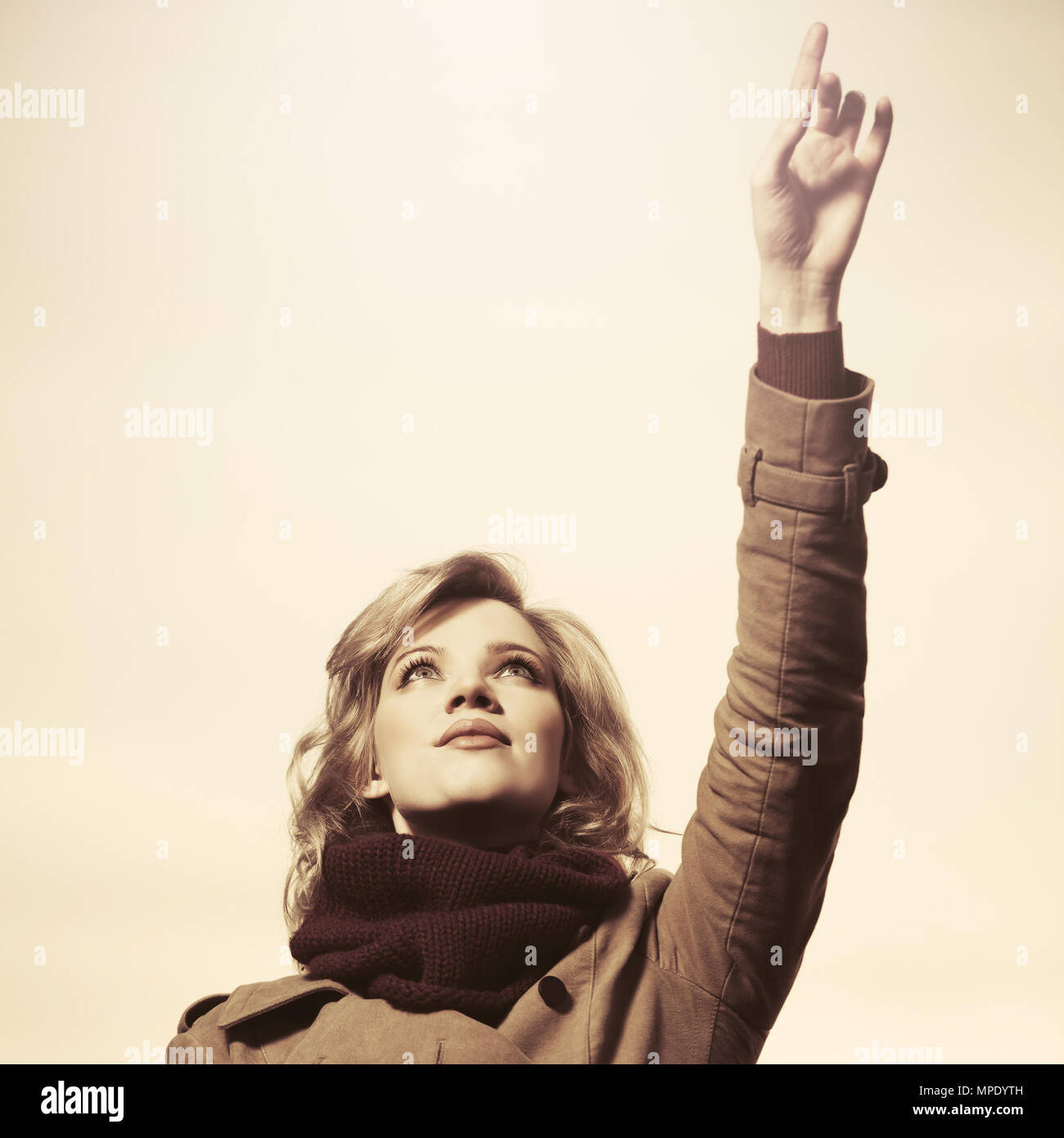 Outdoor finger pointing cool hi-res stock photography and images - Alamy