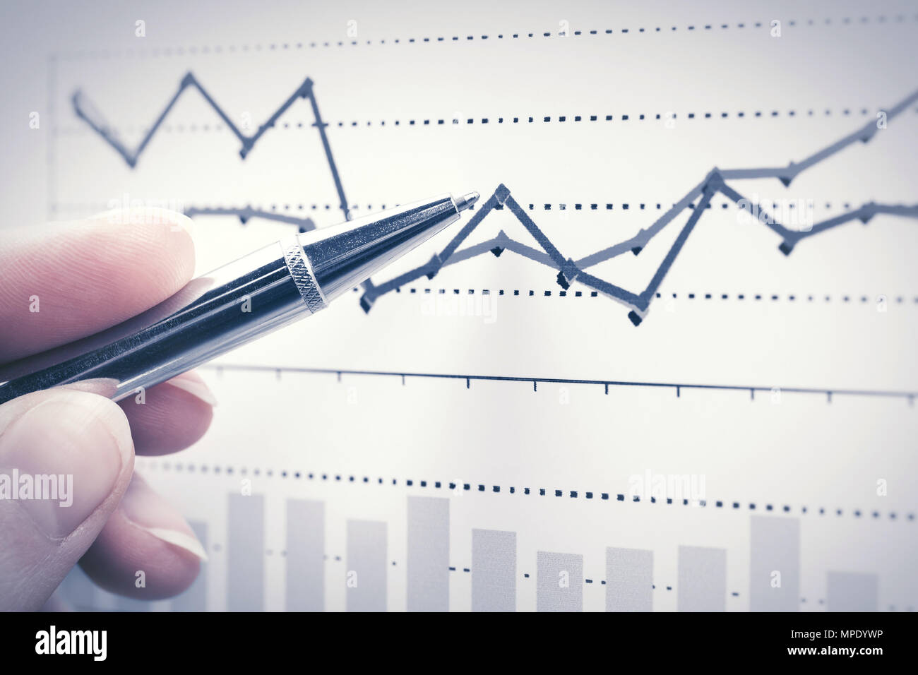 Financial graphs analysis. Stock market charts Stock Photo - Alamy