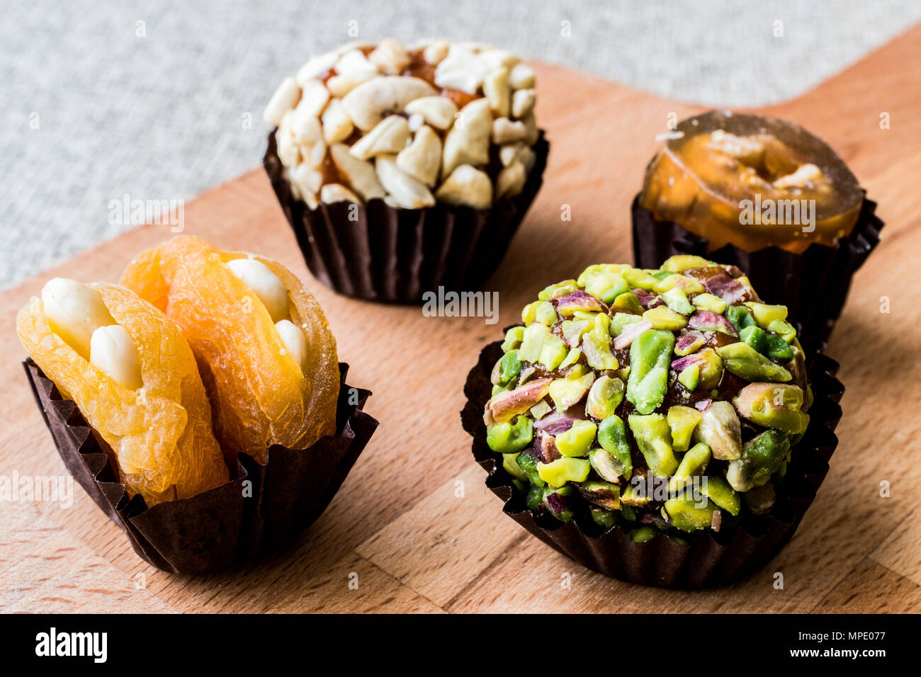 Mix Stuffed Fruits with Dried Apricot, pistachio, almond and fig ...