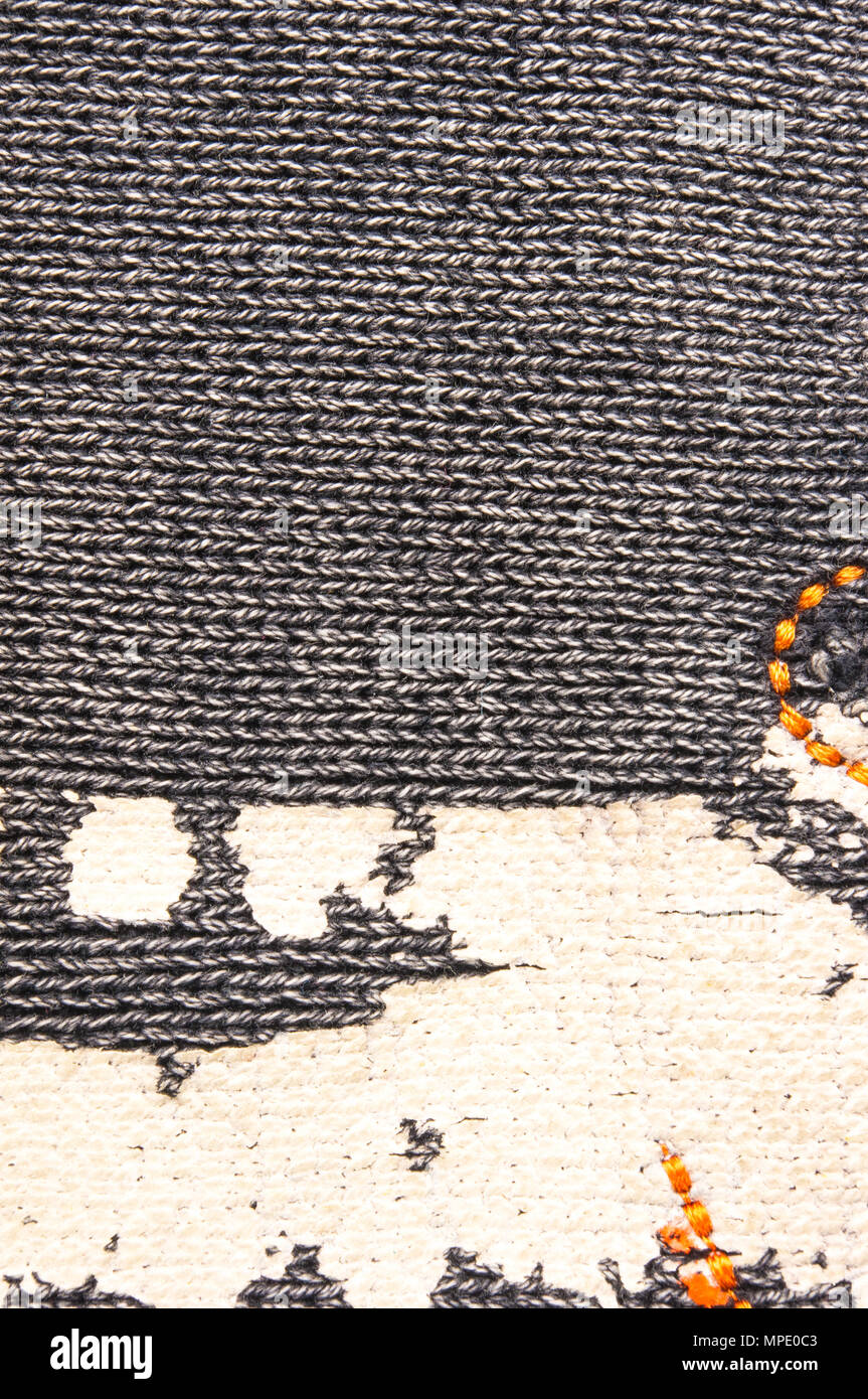 texture of a washed thick knit fabric Stock Photo - Alamy