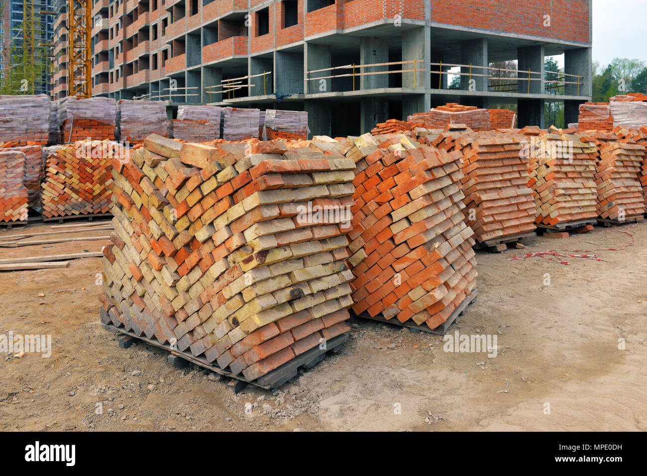 Warehouse bricks on building background Stock Photo - Alamy