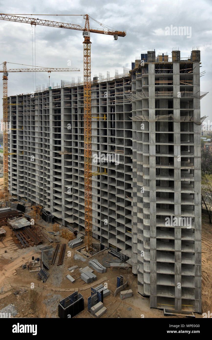 construction of multi-storey residential building Stock Photo - Alamy