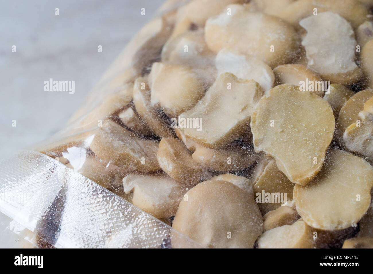 Broad Beans in Plastic Package. Organic Food Stock Photo - Alamy