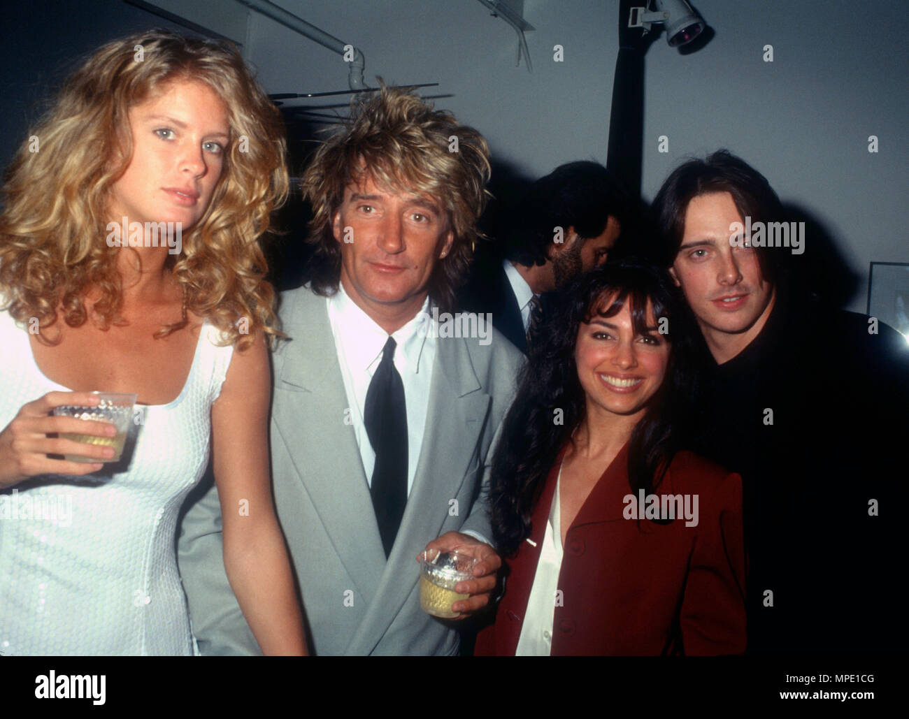 SANTA MONICA, CA - JANUARY 31: (L-R) Model Rachel Hunter, singer Rod ...