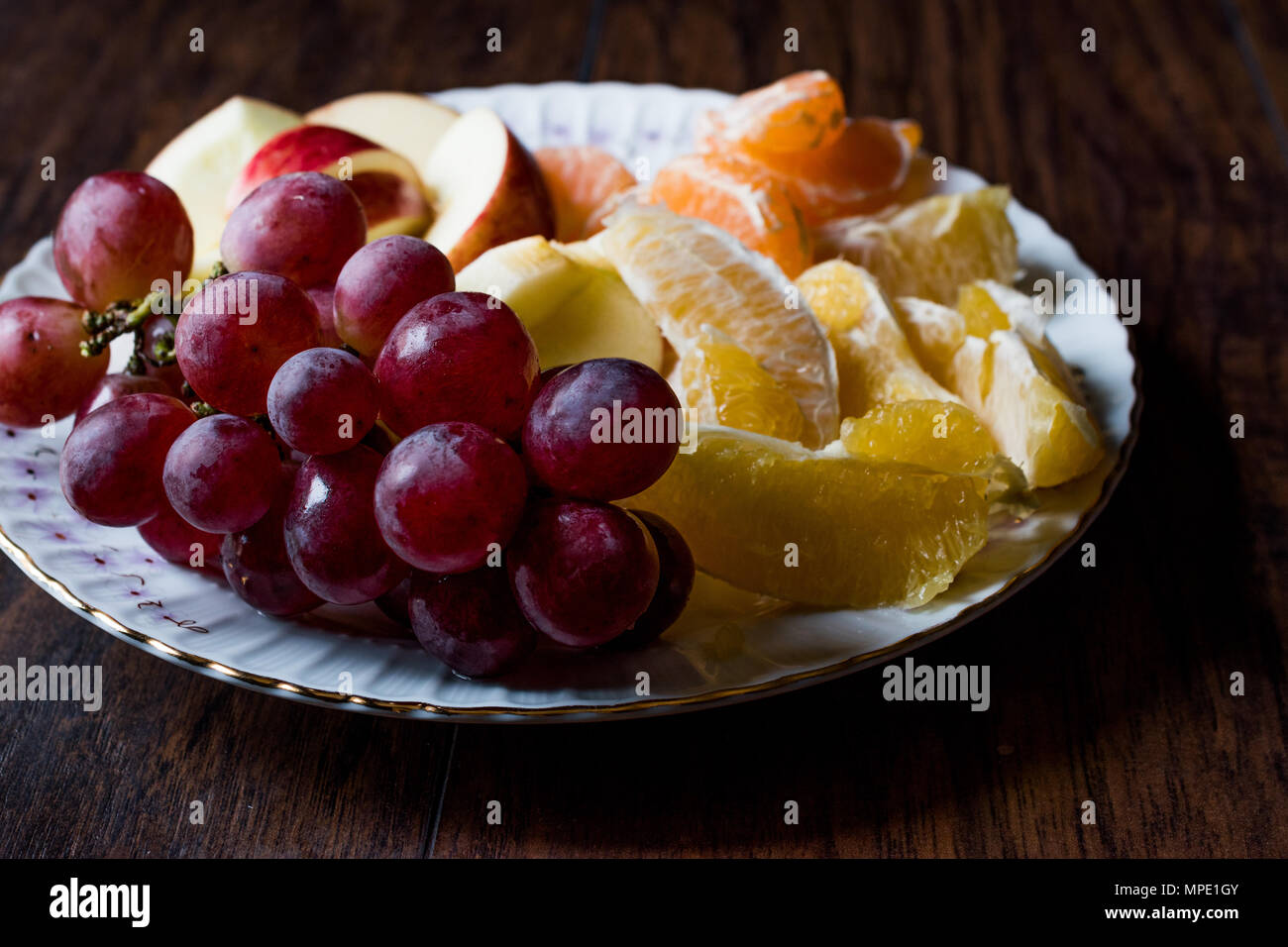 Top view fruit salad mandarin hi-res stock photography and images - Alamy