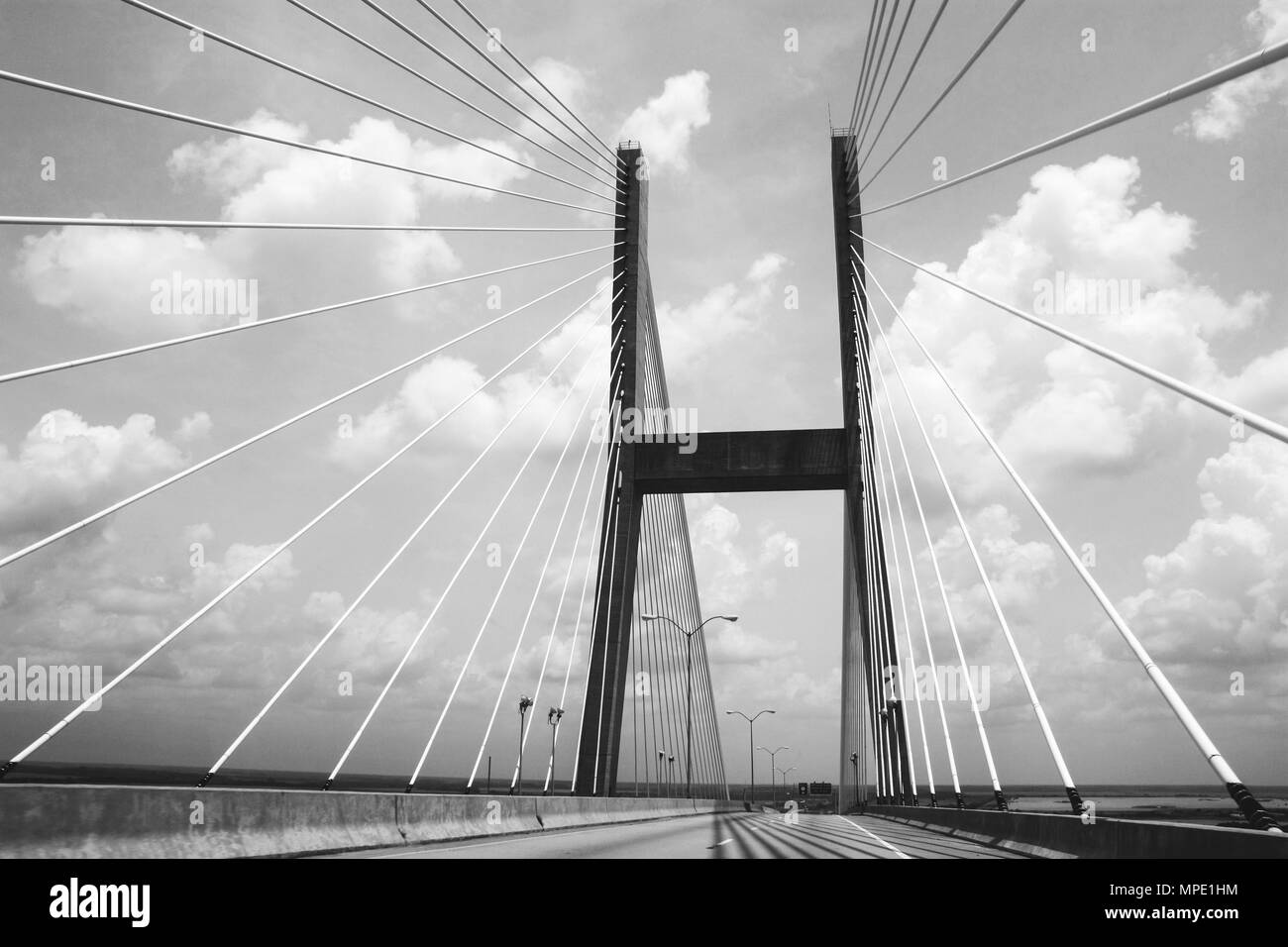Lines on a bridge Stock Photo - Alamy