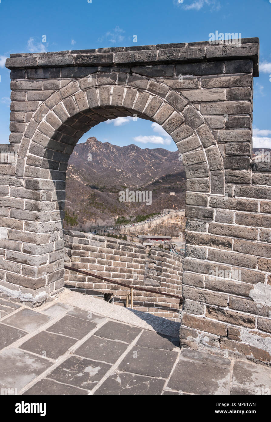 Beijing, China - April 28, 2010: Great Wall of China at Badaling ...