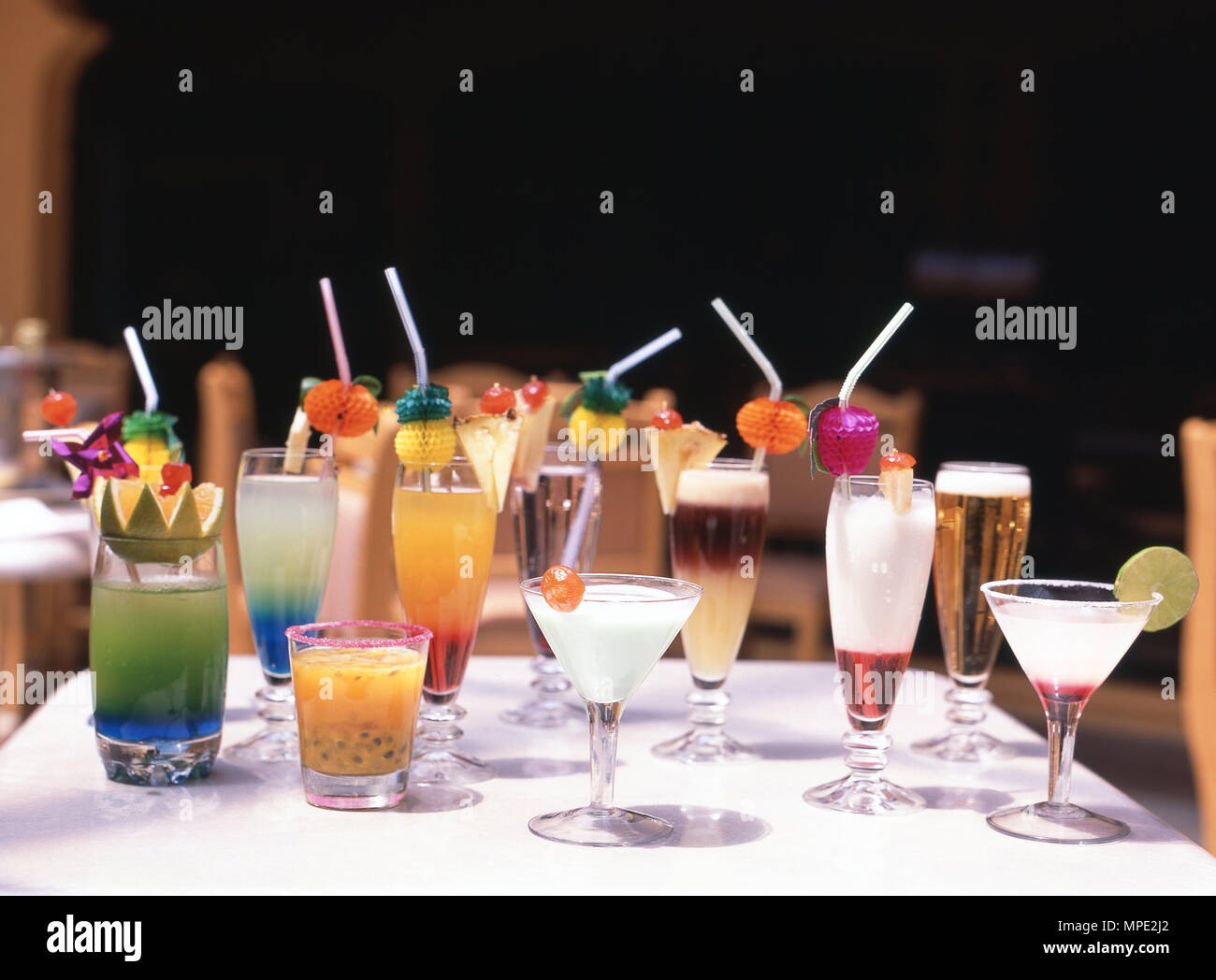 Table, restaurant, drinks Stock Photo - Alamy