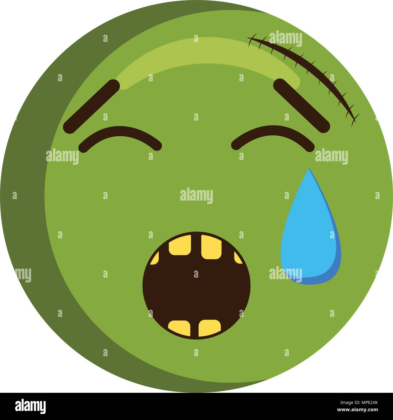 Crying chat emoticon Stock Vector Images - Alamy