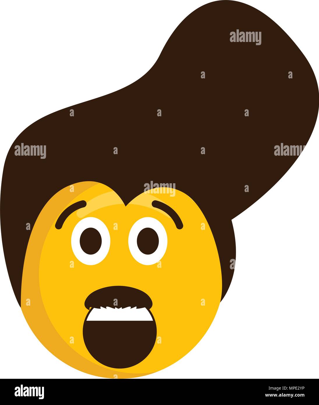 Surprised retro emoji icon Stock Vector Image & Art - Alamy