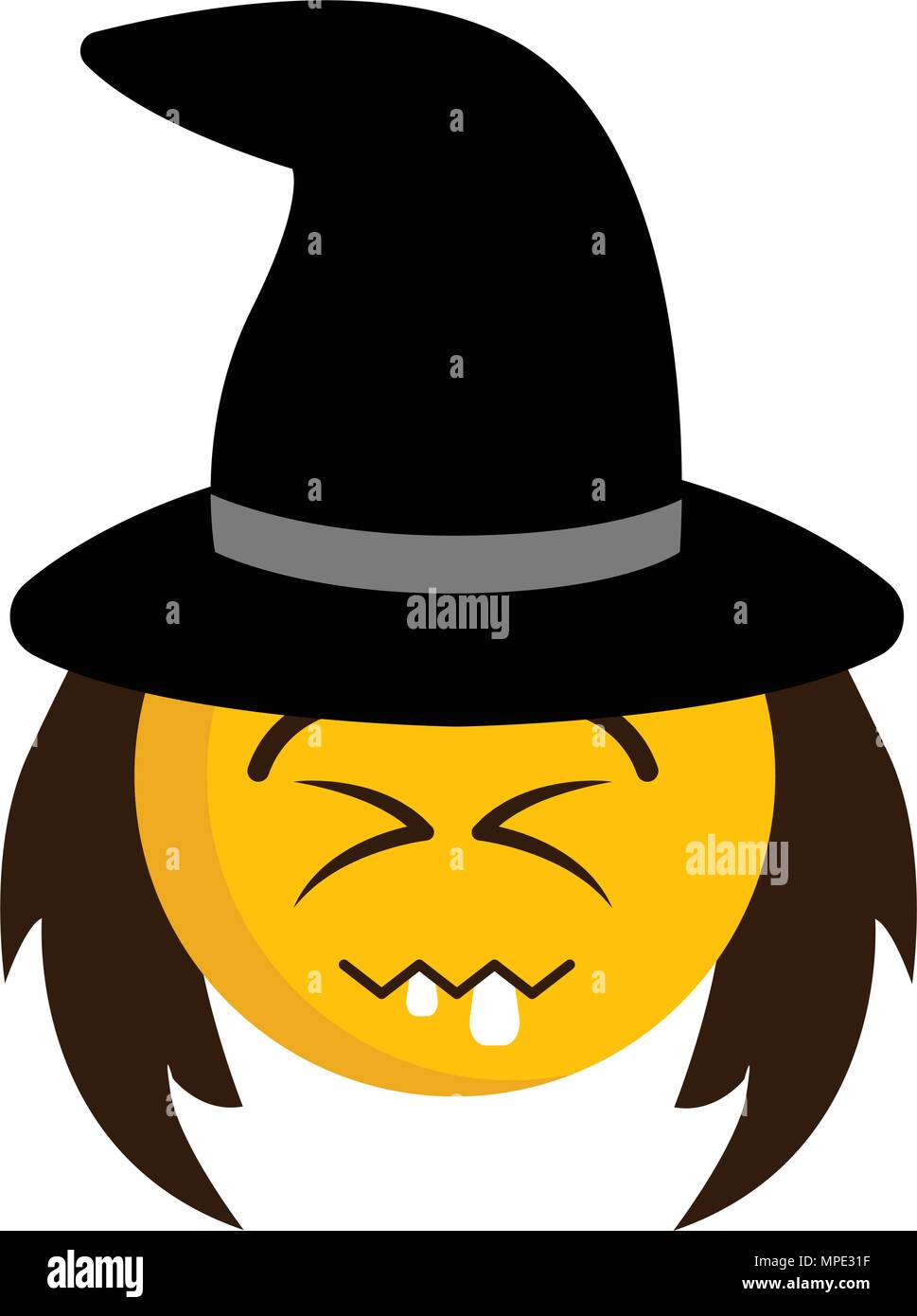 Happy witch emoji icon Stock Vector Image & Art - Alamy