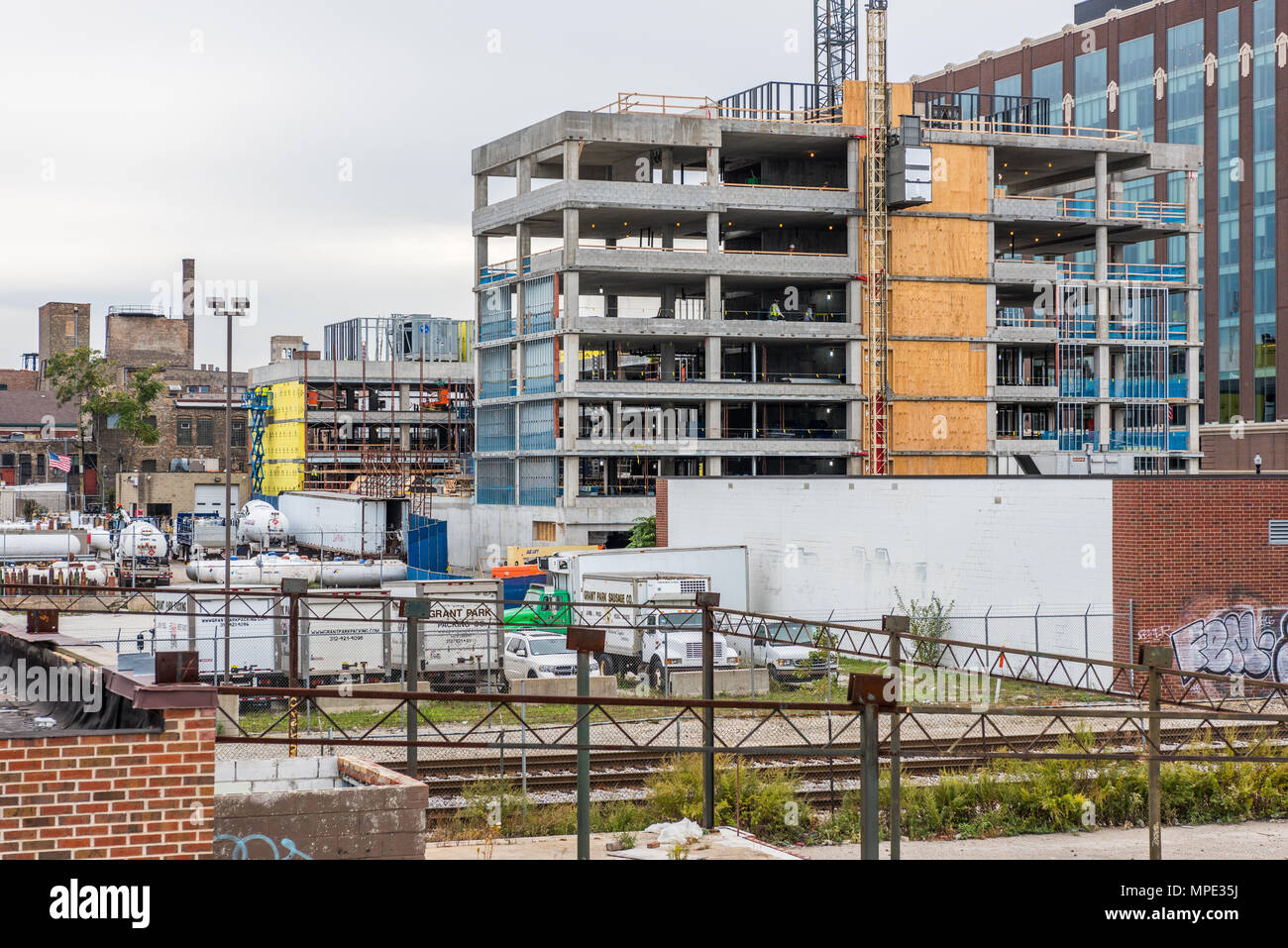 Buildings in Fulton Market area Stock Photo - Alamy