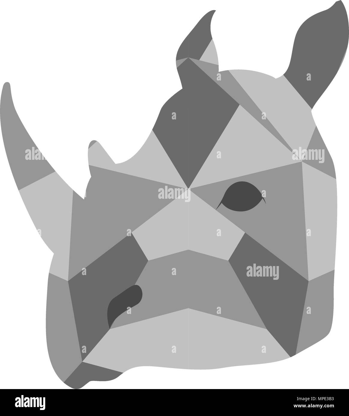 Isolated low poly rhino icon Stock Vector Image & Art - Alamy