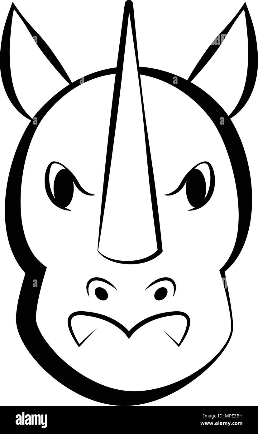 Isolated rhino outline icon Stock Vector Image & Art - Alamy