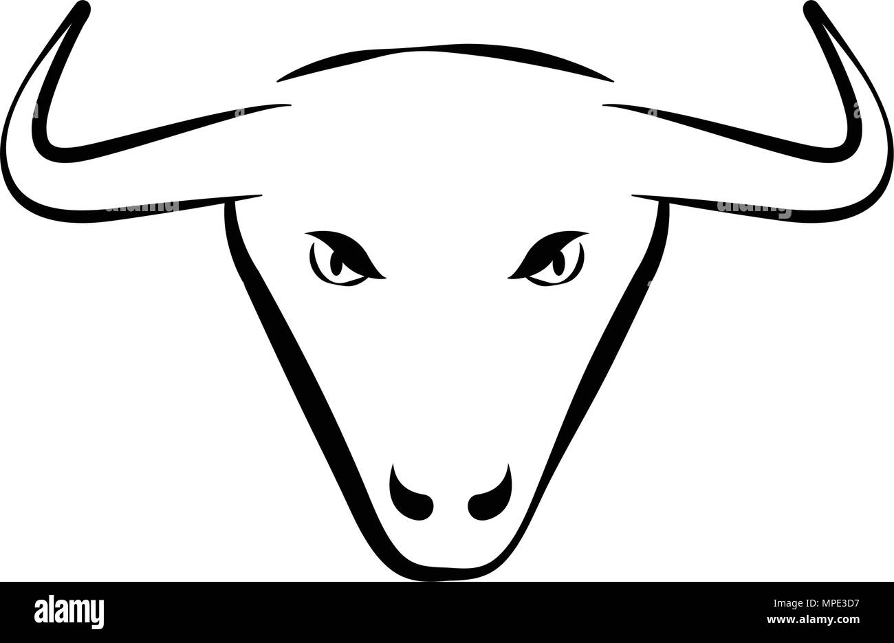 Outline bull Stock Vector Images - Alamy