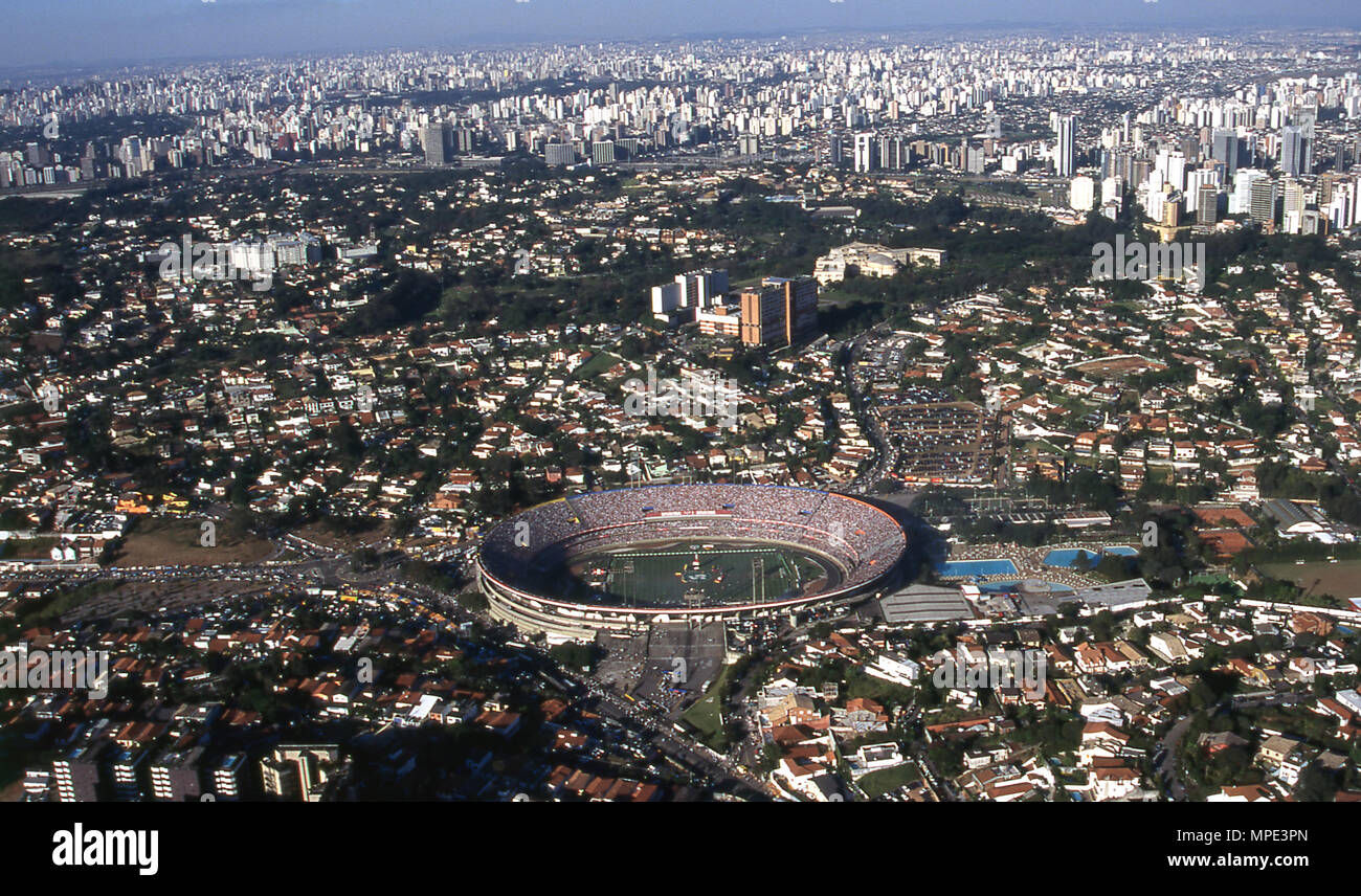 Aerial view, Morumbi Stadium, Sao Paulo, Brazil Stock Photo - Alamy