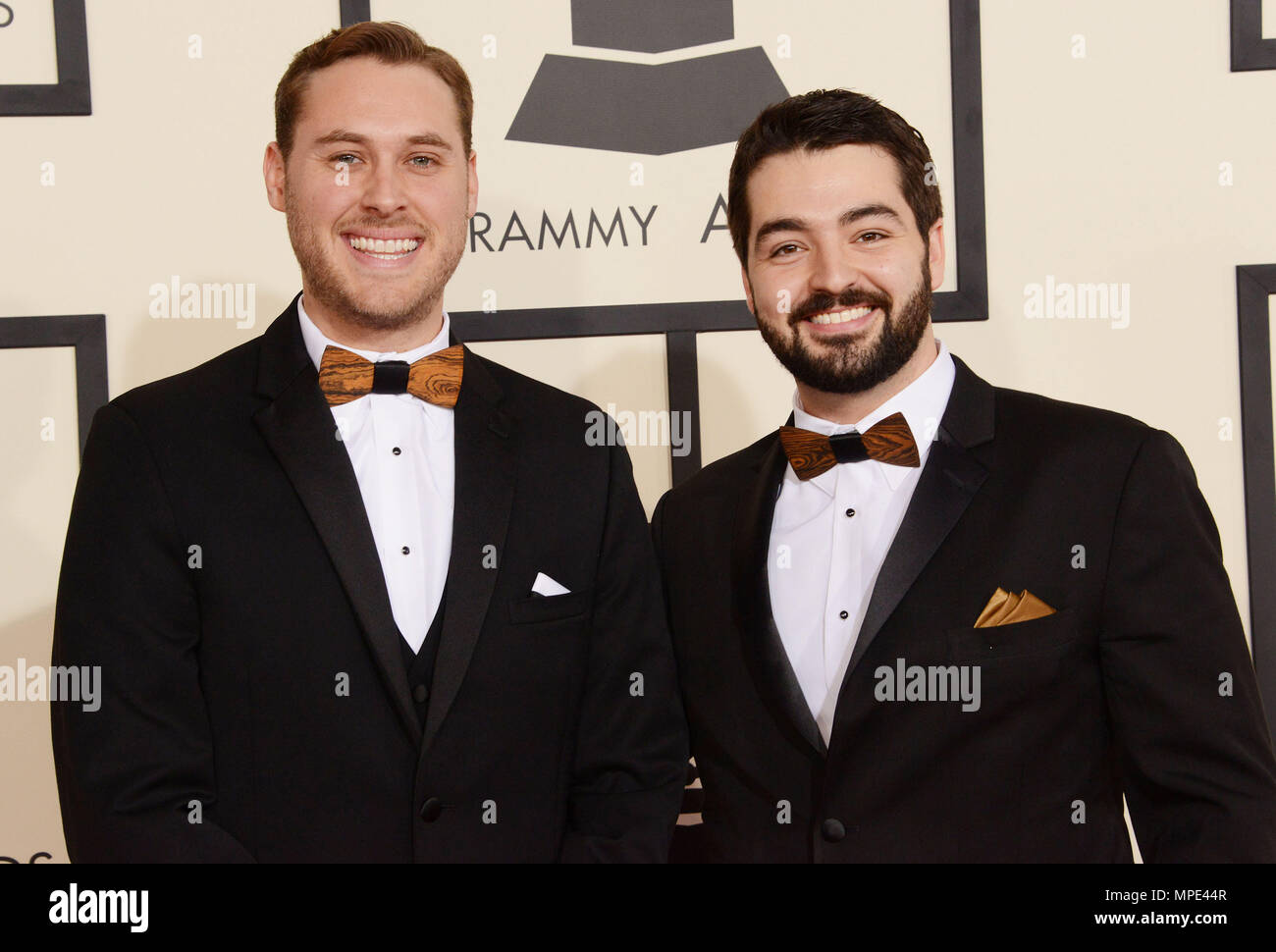 The Okee Dokee Brothers at the 57th Annual GRAMMY Awards at the Staples ...