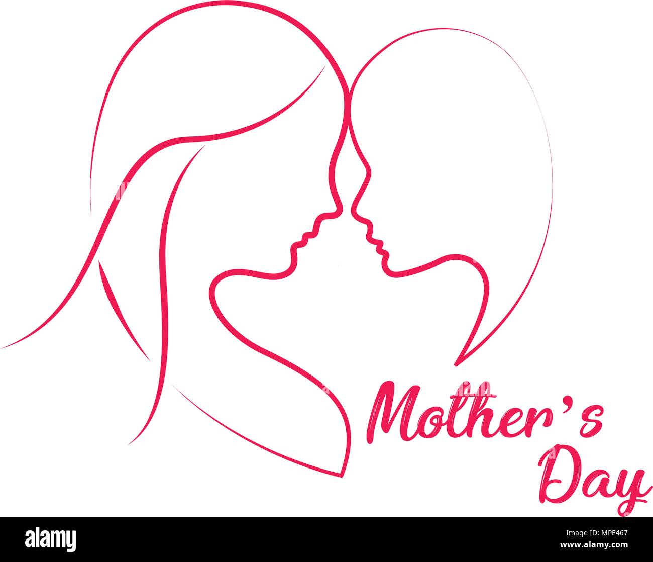 Abstract mom outline Stock Vector Images - Alamy