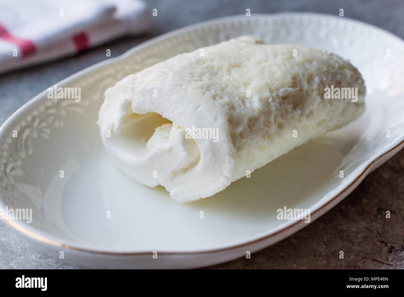 Kaymak / Butter Cream for Turkish Breakfast. Organic Food Stock Photo ...