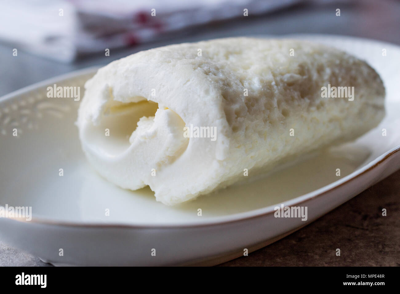 Kaymak / Butter Cream for Turkish Breakfast. Organic Food Stock Photo ...