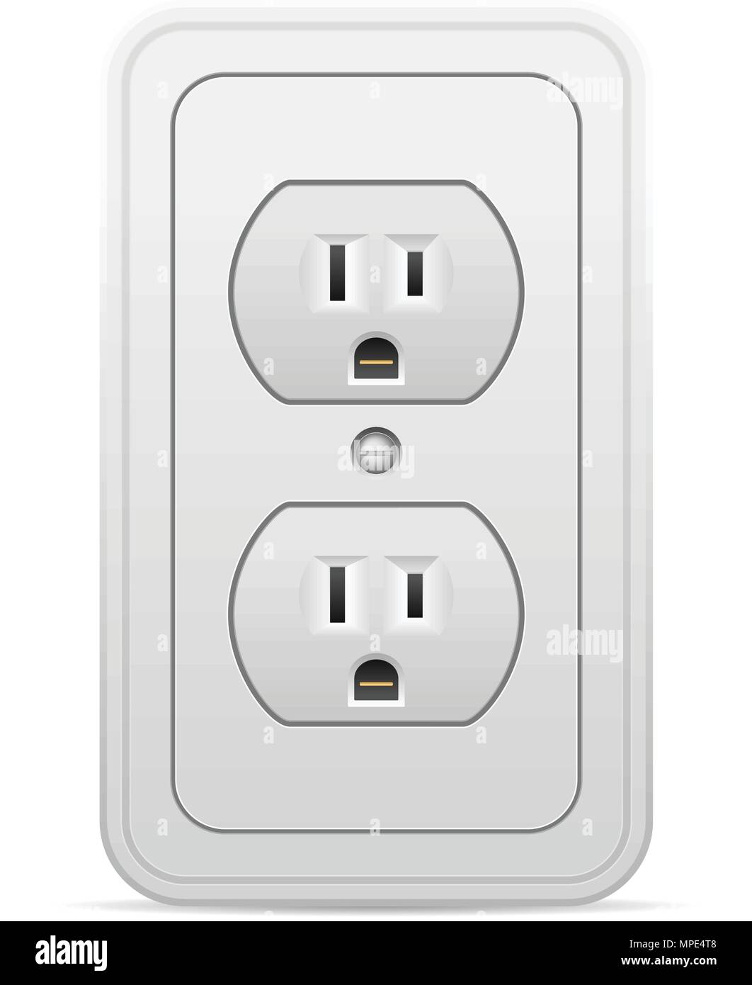Power outlet on a white background Stock Vector Image & Art - Alamy