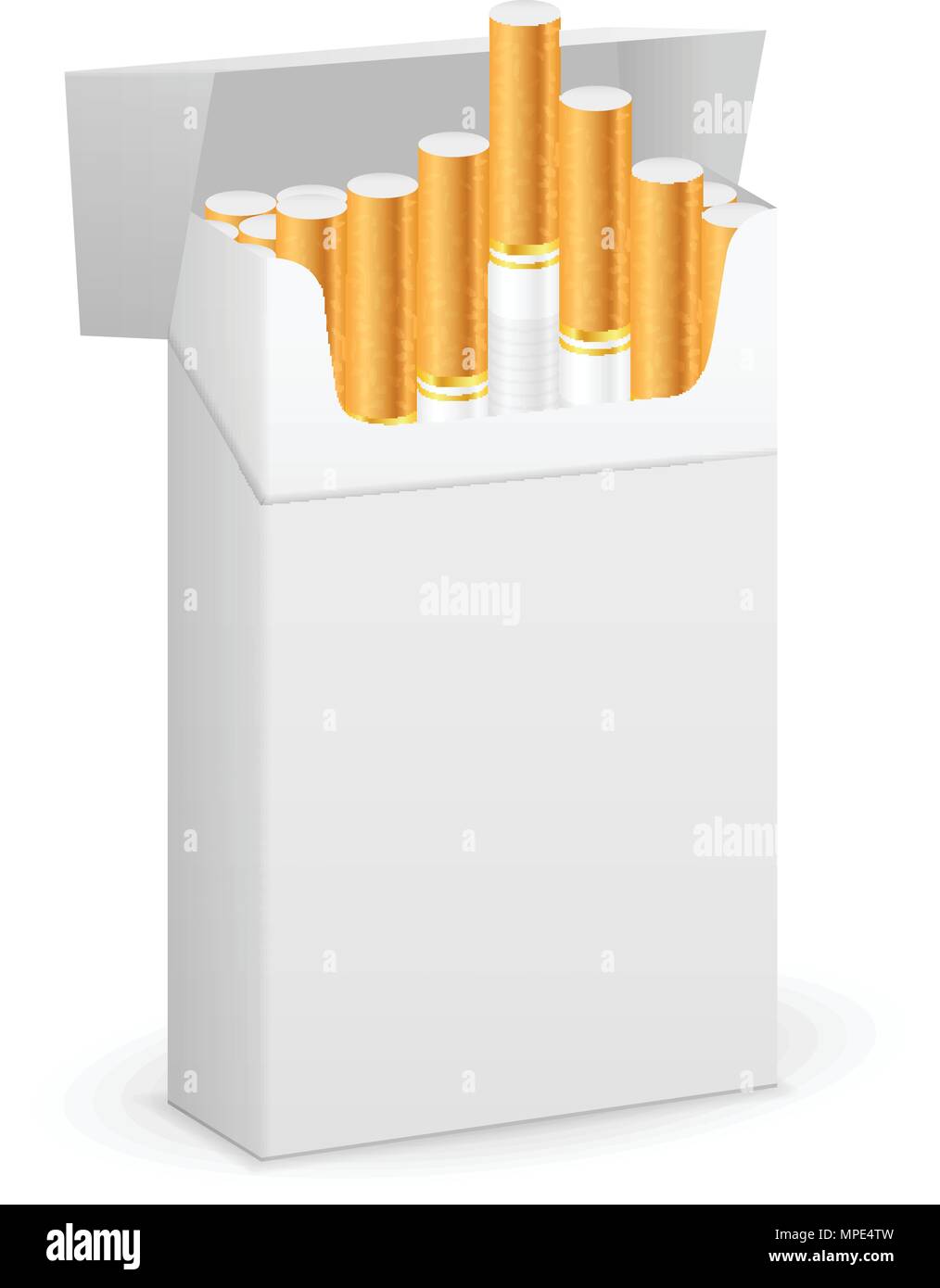 Cigarette box on a white background Stock Vector Image & Art - Alamy