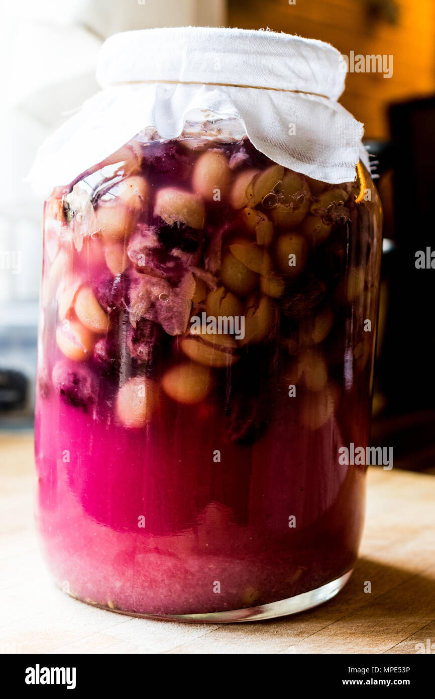 Grape Vinegar in a bottle. Organic Food Stock Photo - Alamy